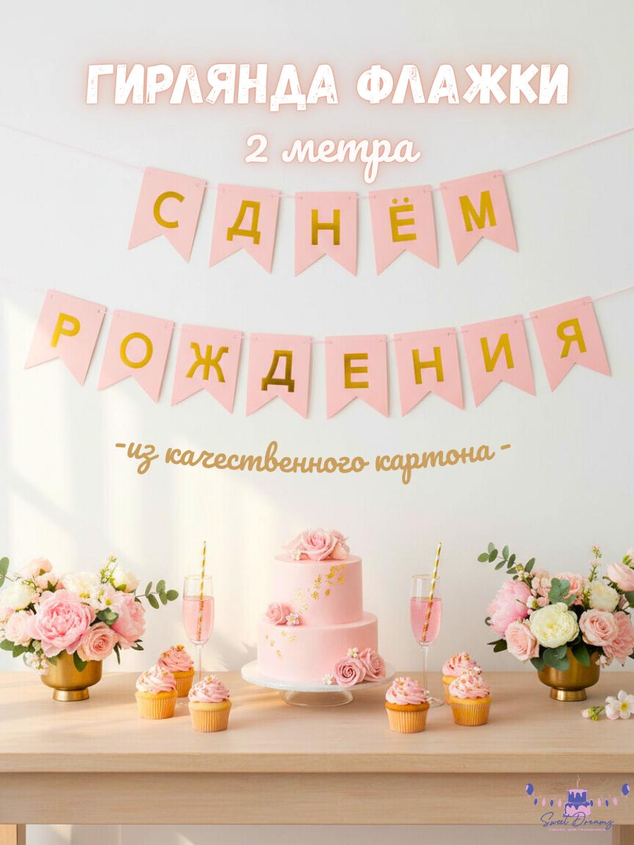 С днем рождения растяжка