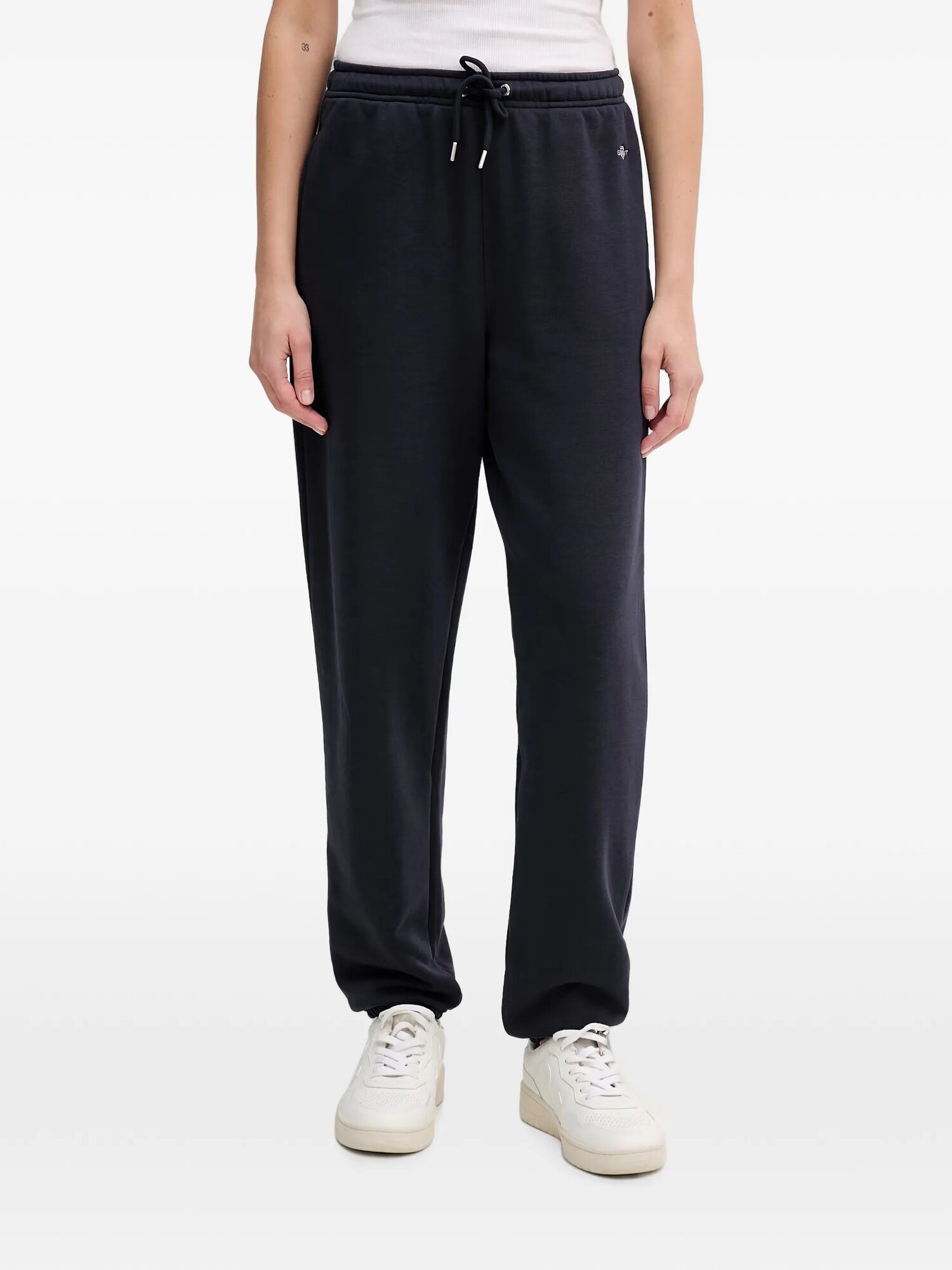 Брюки GANT Logo-embroidered drawstring track pants
