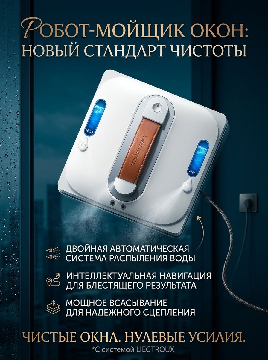 Автоматический робот для мытья окон (модель Oukesen), пульт дистанционного управления, функция распыления жидкости, двусторонняя очистка, для высотных работ в быту