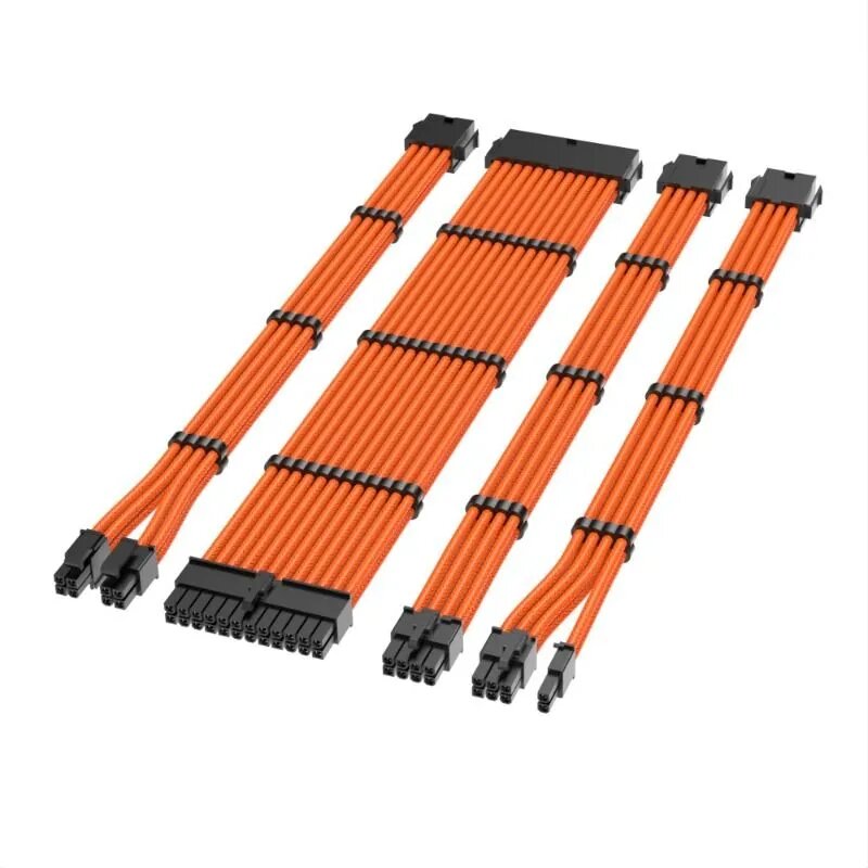 Сетевой кабель питания ATX 24-pin/EPS 4-pin, 0.3 м, оранжевый