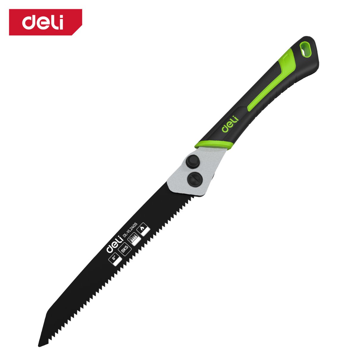 Садовая пила складная 200мм Deli DL-YL2405, рабочая часть Сталь SK5