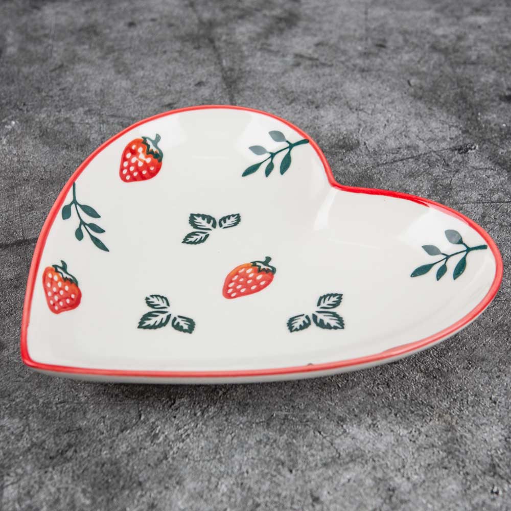 Блюдо "Клубника" сердце