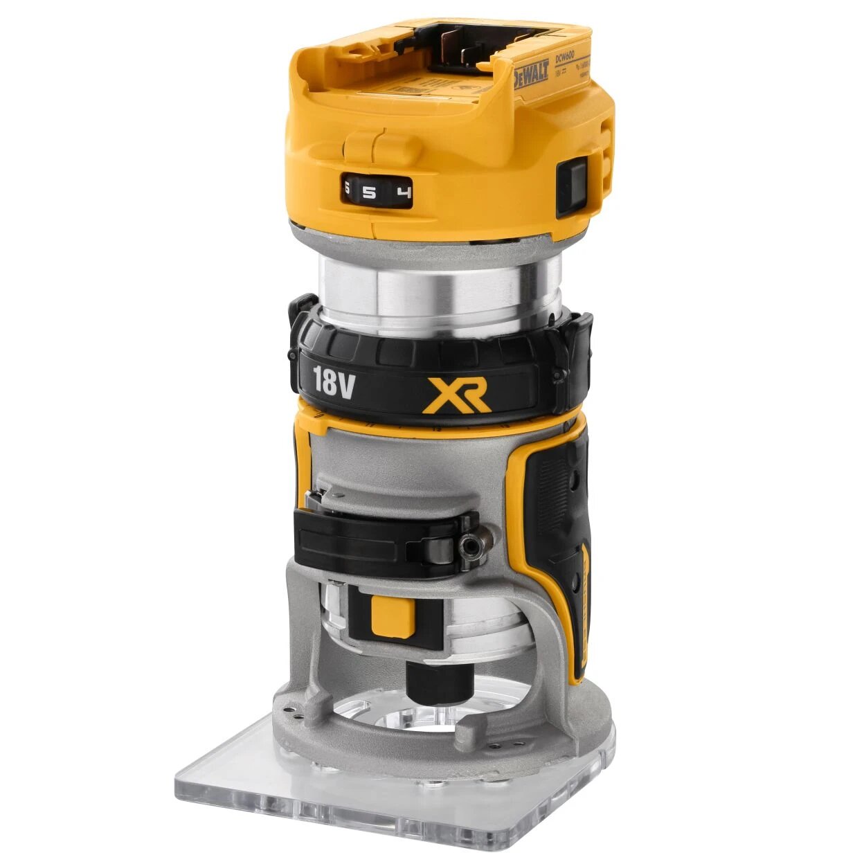Аккумуляторный кромочный (триммер) фрезер DeWALT DCW600N Li-Ion 18 В 0 (DCW600N-XJ) желтый/черный