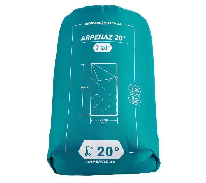 Quechua Arpenaz 20 спальный мешок для лета производитель Decathlon