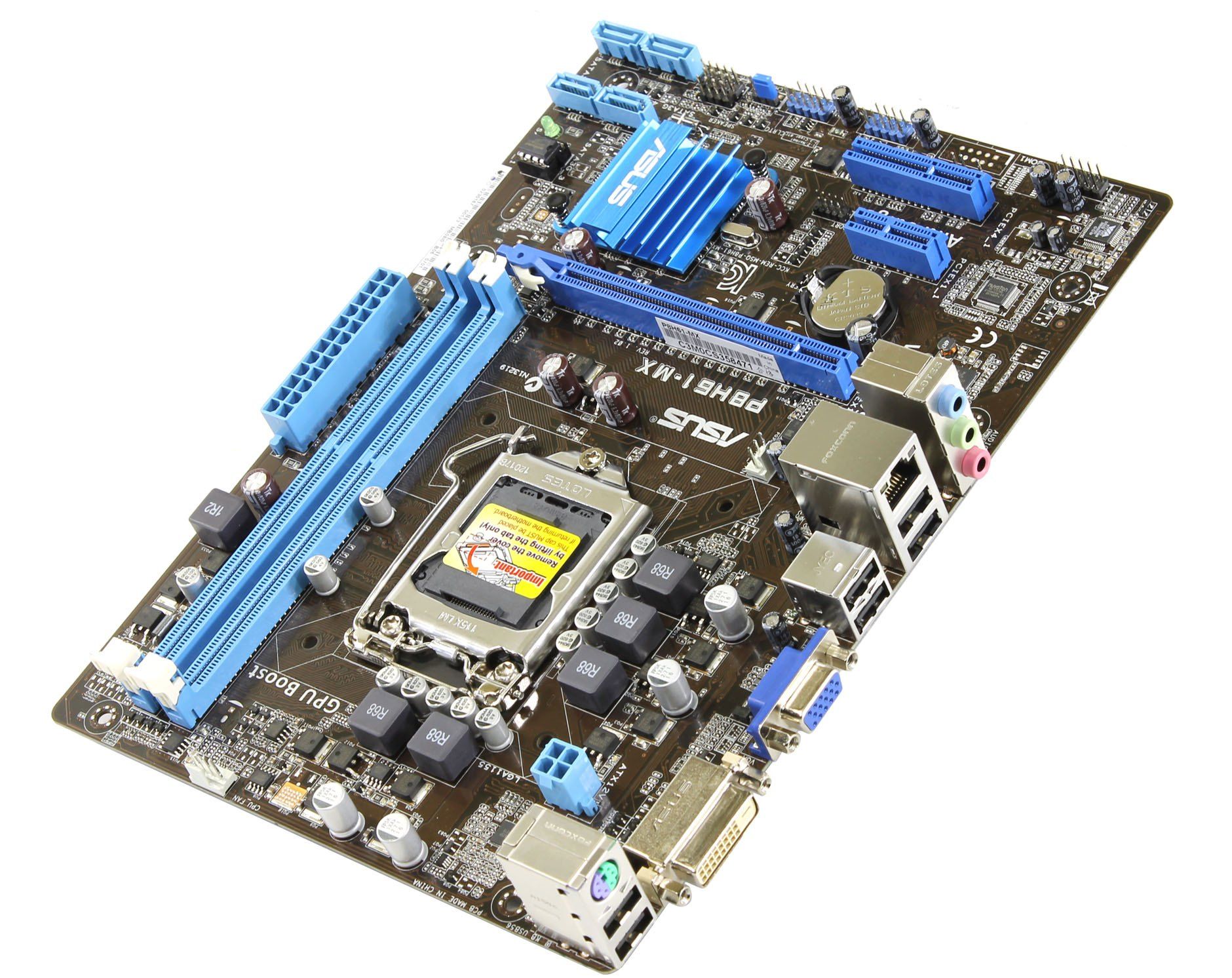 Материнская плата ASUS P8H61-MX (P8H61-MX) - LGA1155, Intel H61, 2хDDR3-1333, x1 PCI-E16x, microATX