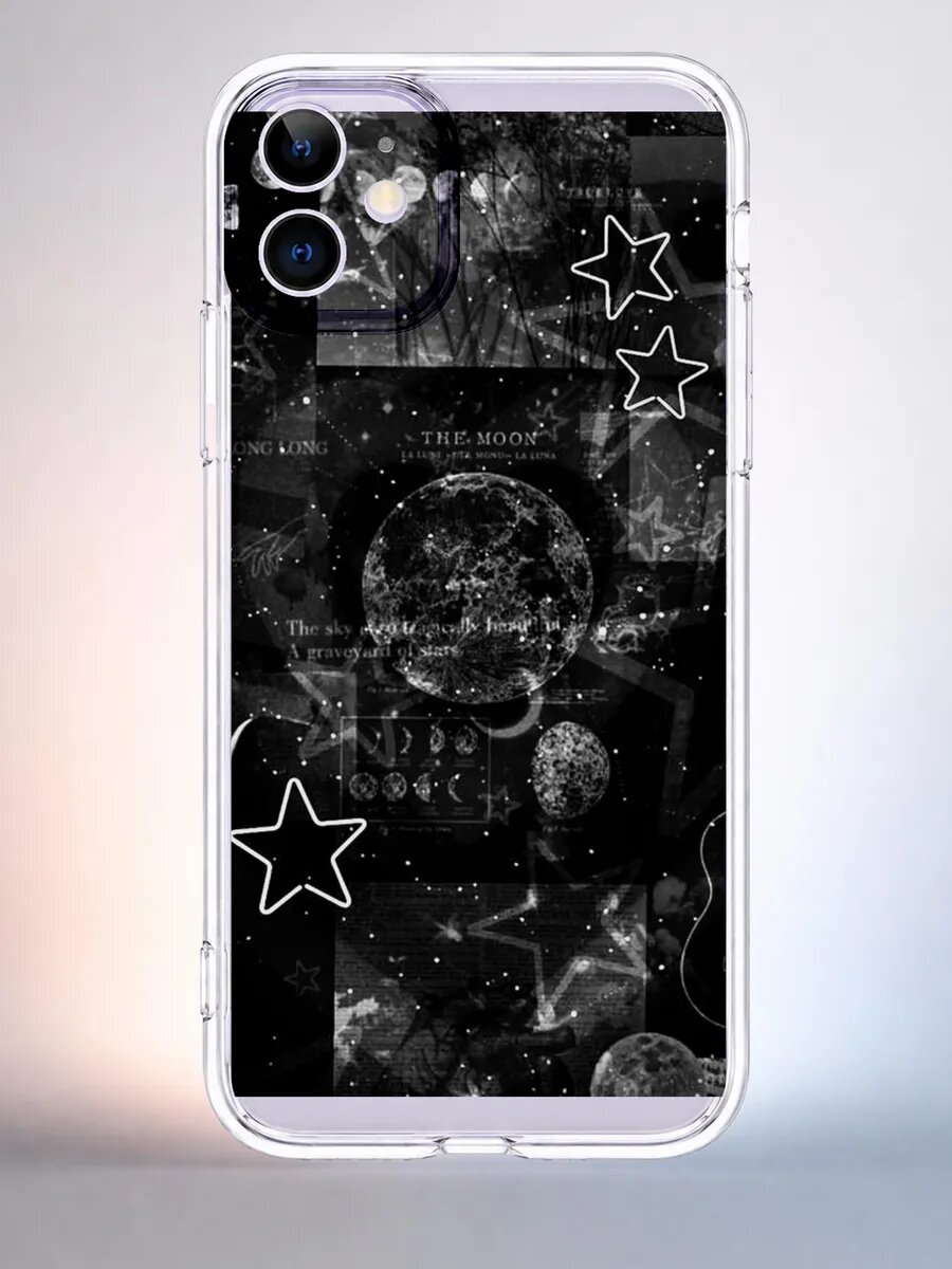 Чехол iPhone 11 звёзды коллаж силиконовый