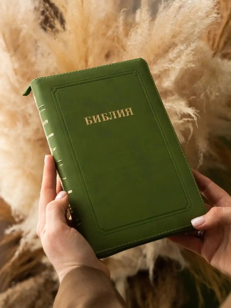 Подарочное издание Библия, Источник Жизни, кожаный переплет, золотой обрез, на молнии, 1232 страницы, 2022 г.