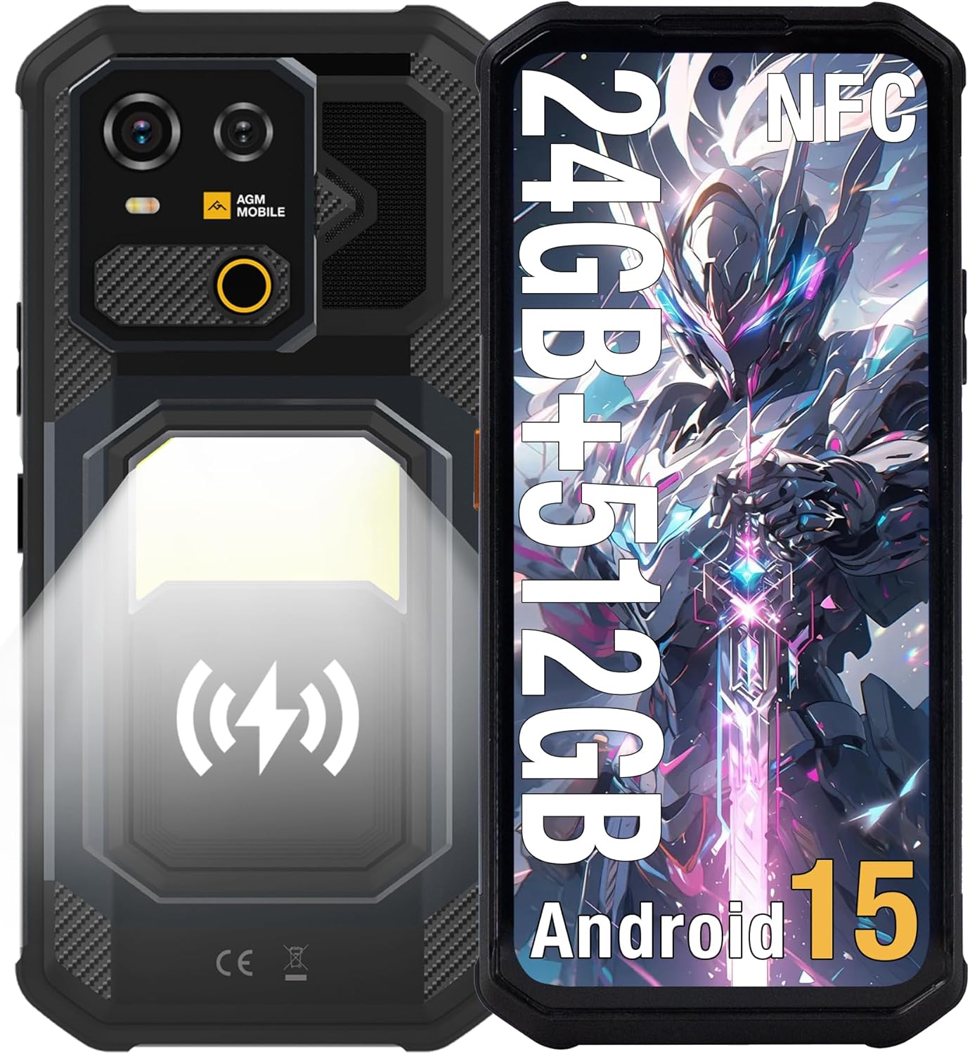 Защищенный смартфон AGM G3, Android 15, 24 (12+12) ГБ / 512 ГБ, 10 000 мА·ч