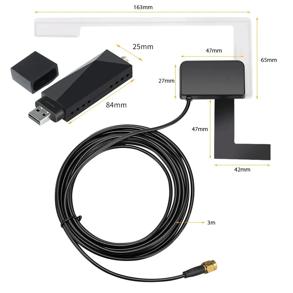_ DAB + антенна с USB-адаптером, приемником, автомобильный стереоплеер Android для универсального Android Rad