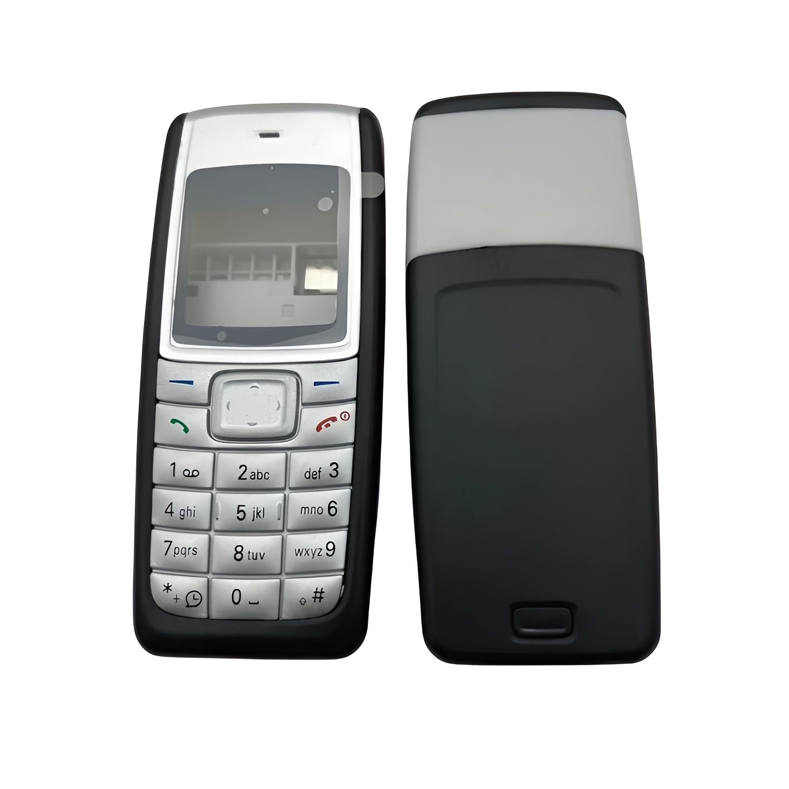 Корпус для Nokia 1110, 1110i, 1112 со средней частью и клавиатурой русской, чёрный