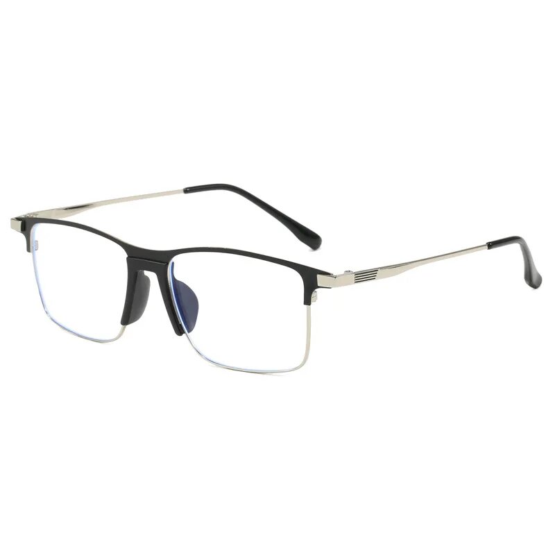 FELRES очки для близорукости с синей светозащитой 155 мм Black Silver, Myopia- 2.50