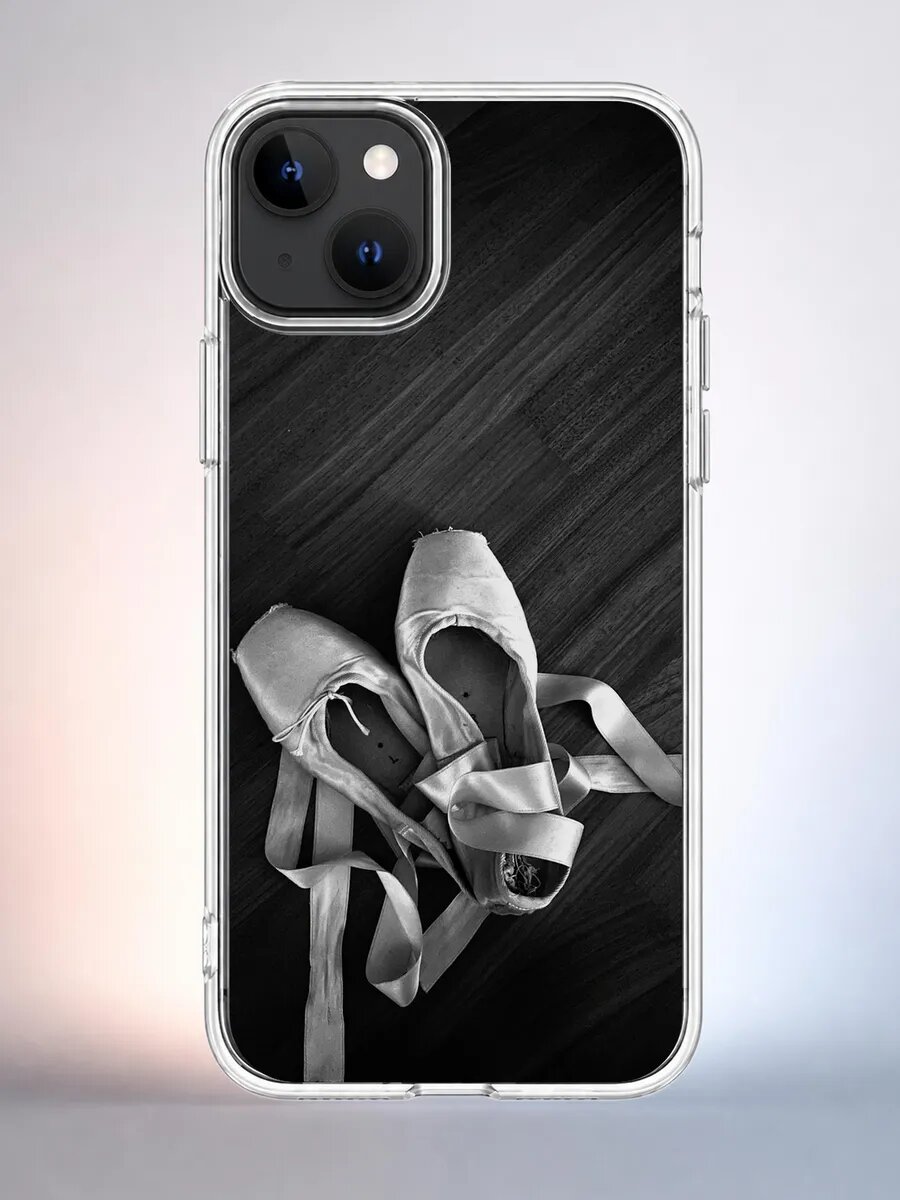 Чехол iPhone 14 пуанты крест-накрест силиконовый