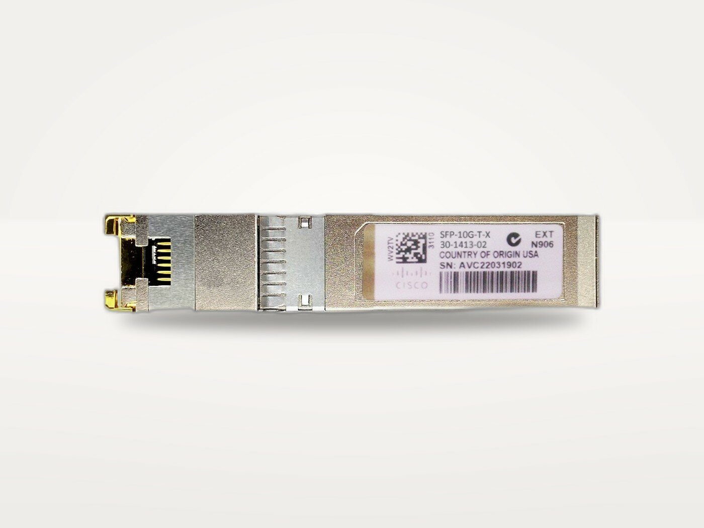 Модуль CISCO SFP-10G-T-X 10GBASE-T SFP+ transceiver module for Category 6A cables