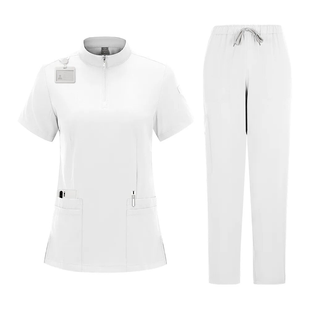 Медицинские комплекты из полиэстера и спандекса Белый, XL, white