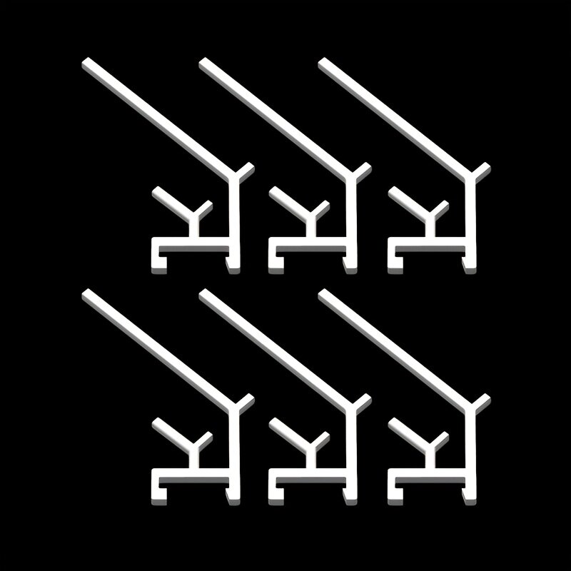 Вешалка-крюк для катушек из пластика, 6 шт, белые