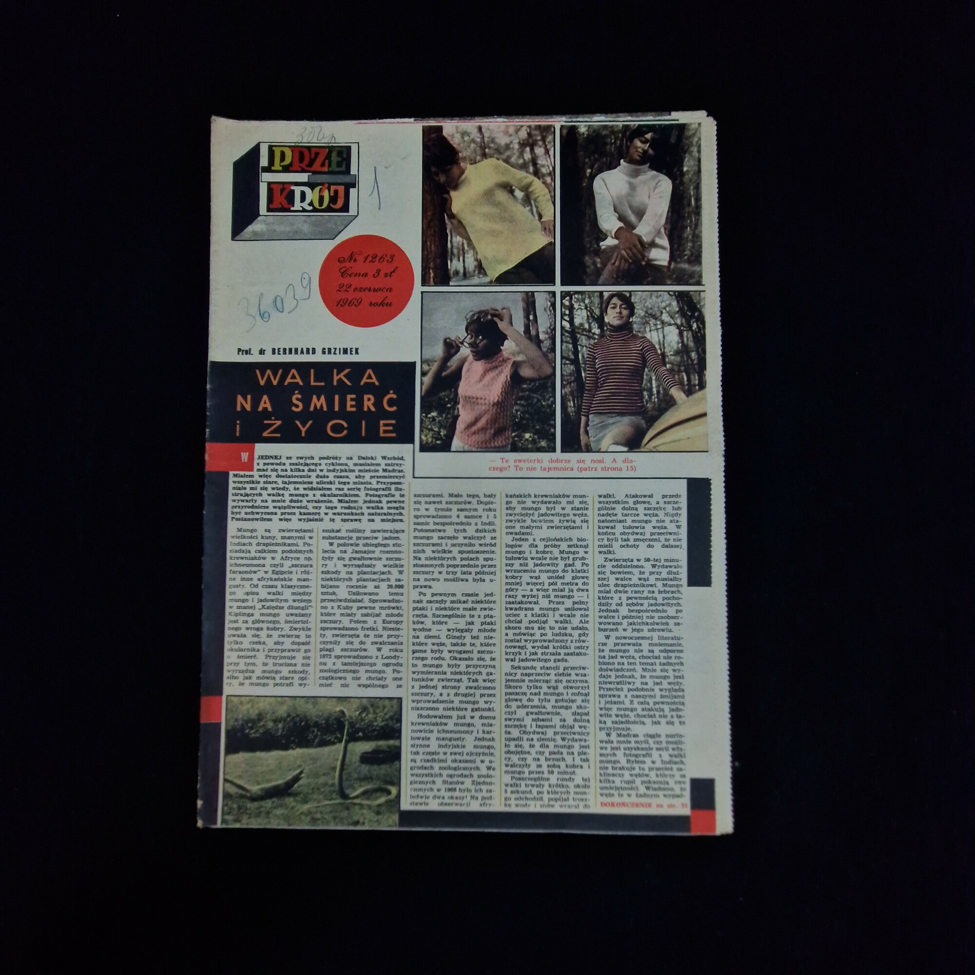 Журнал винтажный, СССР. Польское иллюстрированное издание Przekrój, июнь 1969 года