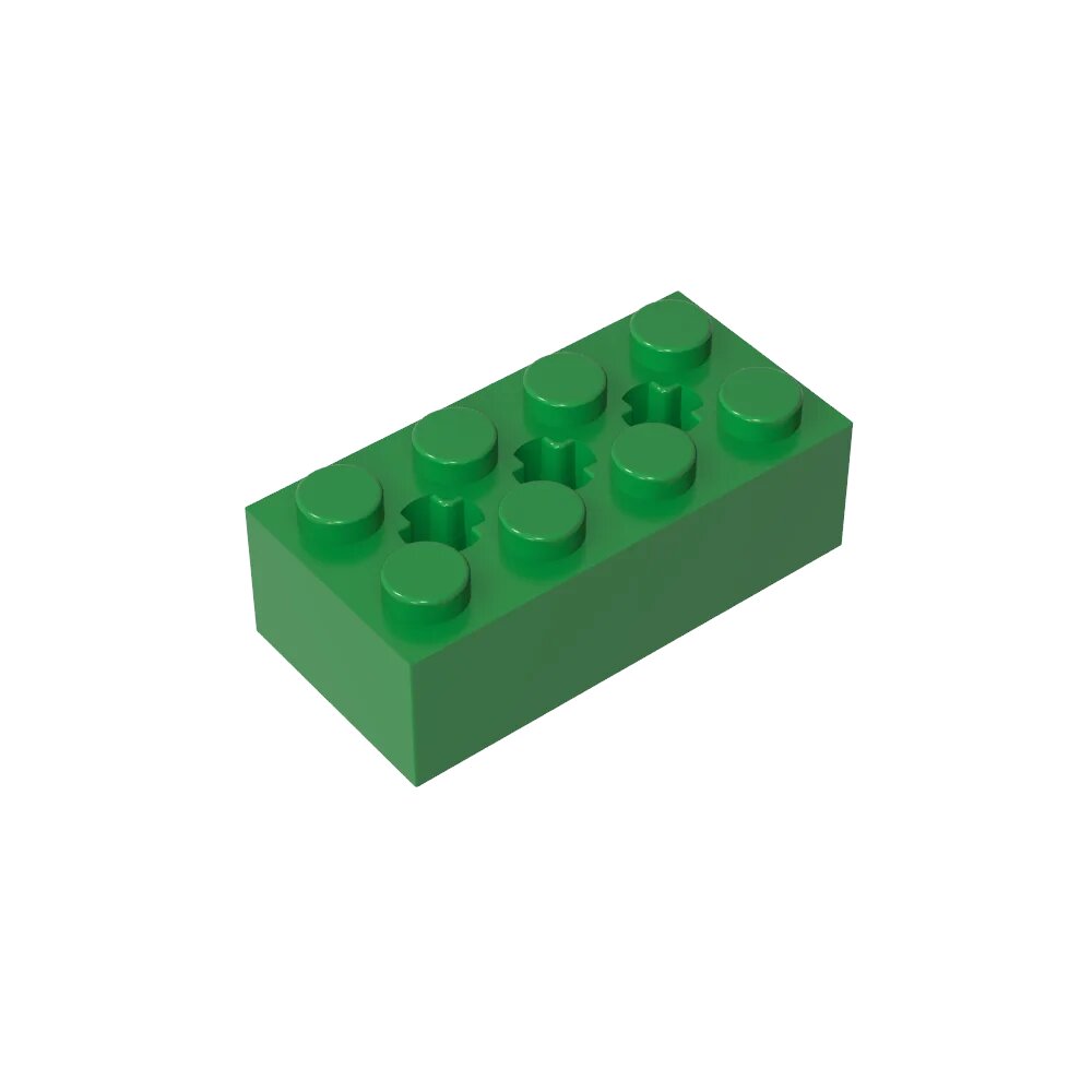 Конструктор Gobricks GDS-1565 технический блок 2x4 Зеленый, 040