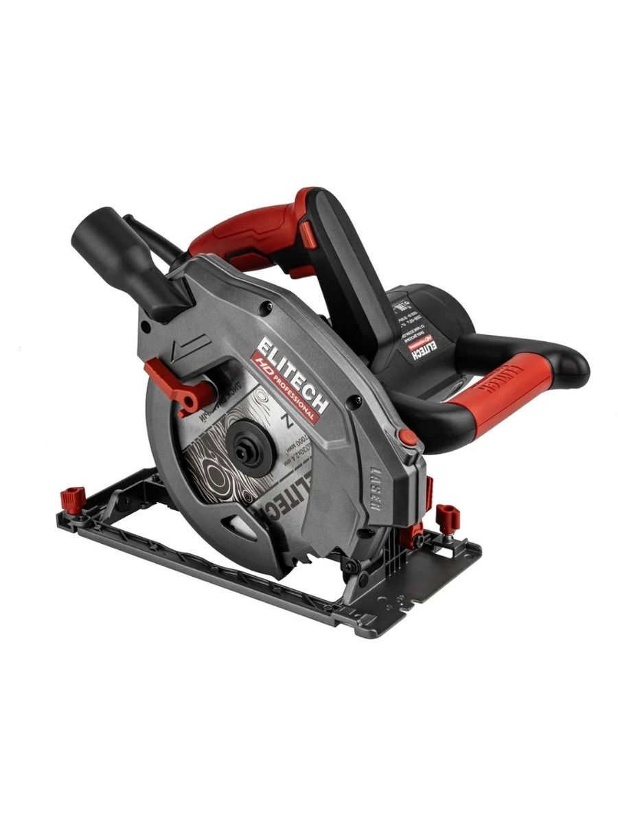 Пила дисковая циркулярная ELITECH HD CS 1666E (E2206.028.01) (1600Вт, 5000об/мин, ф190х30мм, рез-65мм, 5кг, пильный диск 48z)