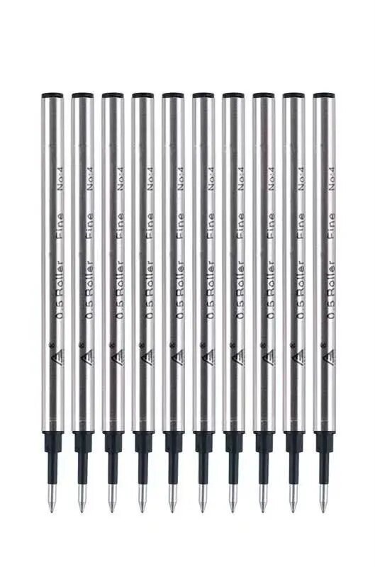 10 шт. Набор держателей для ручек-роллеров длиной 110 мм, красные чернила