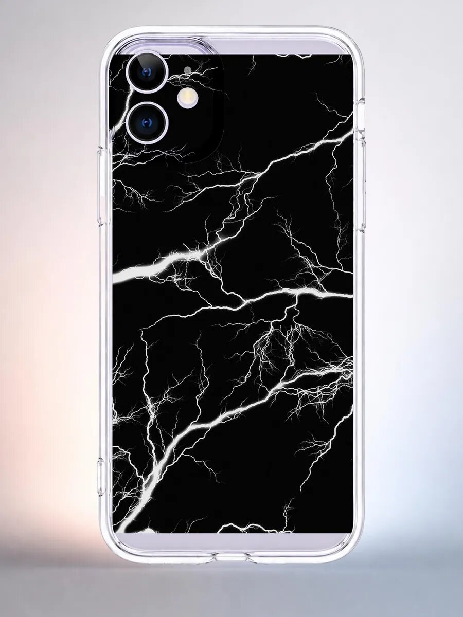 Чехол iPhone 11 молния вспышка силиконовый