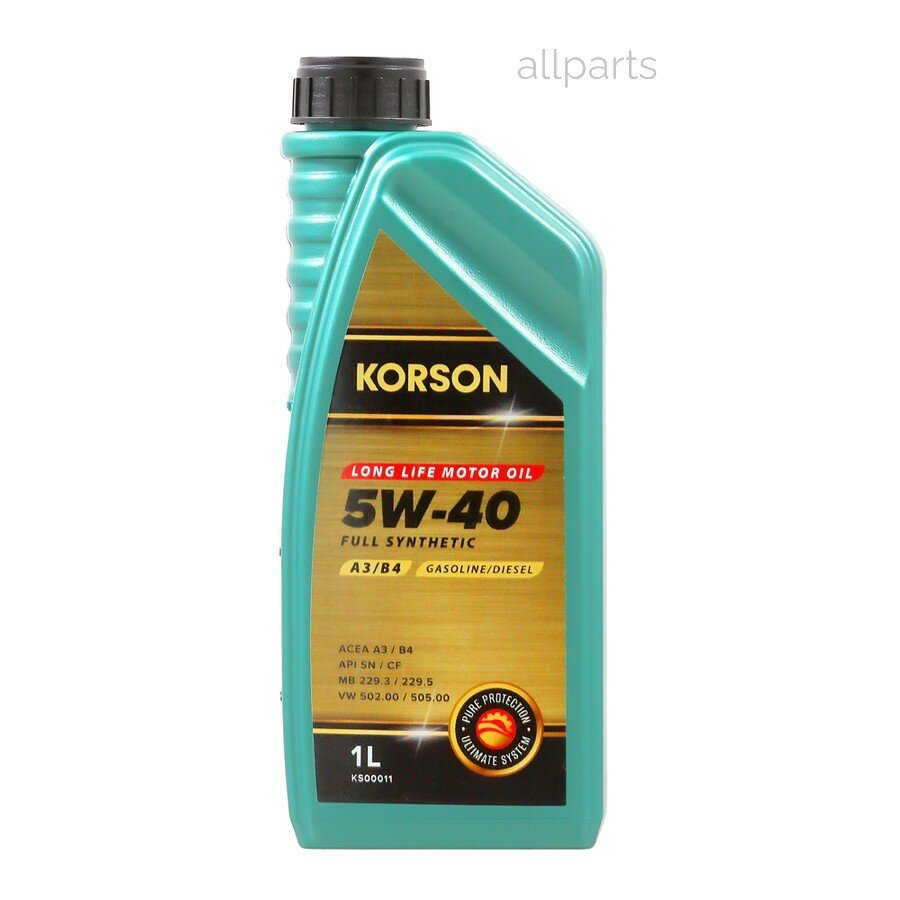 KORSON KS00011 Масло моторное FULL SYNTEHTIC 5W-40 A3/B4 1l
