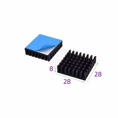 Алюминиевый радиатор 28x28x8 мм, 2шт