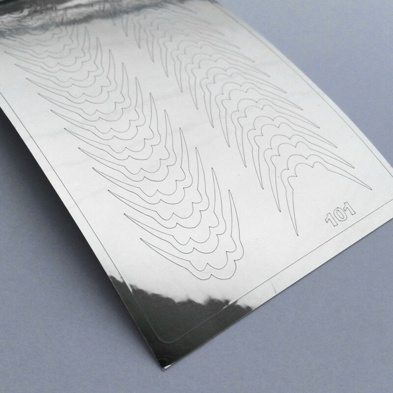 Металлизированные наклейки Metallic stickers №101 (серебро)