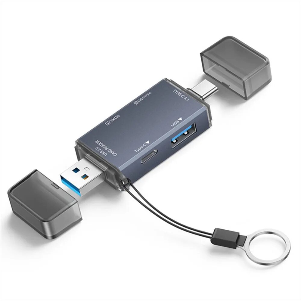 USB-кардридер USB 3.0 SD TF USB-концентратор для ПК и ноутбука Smart Memory Cardreader