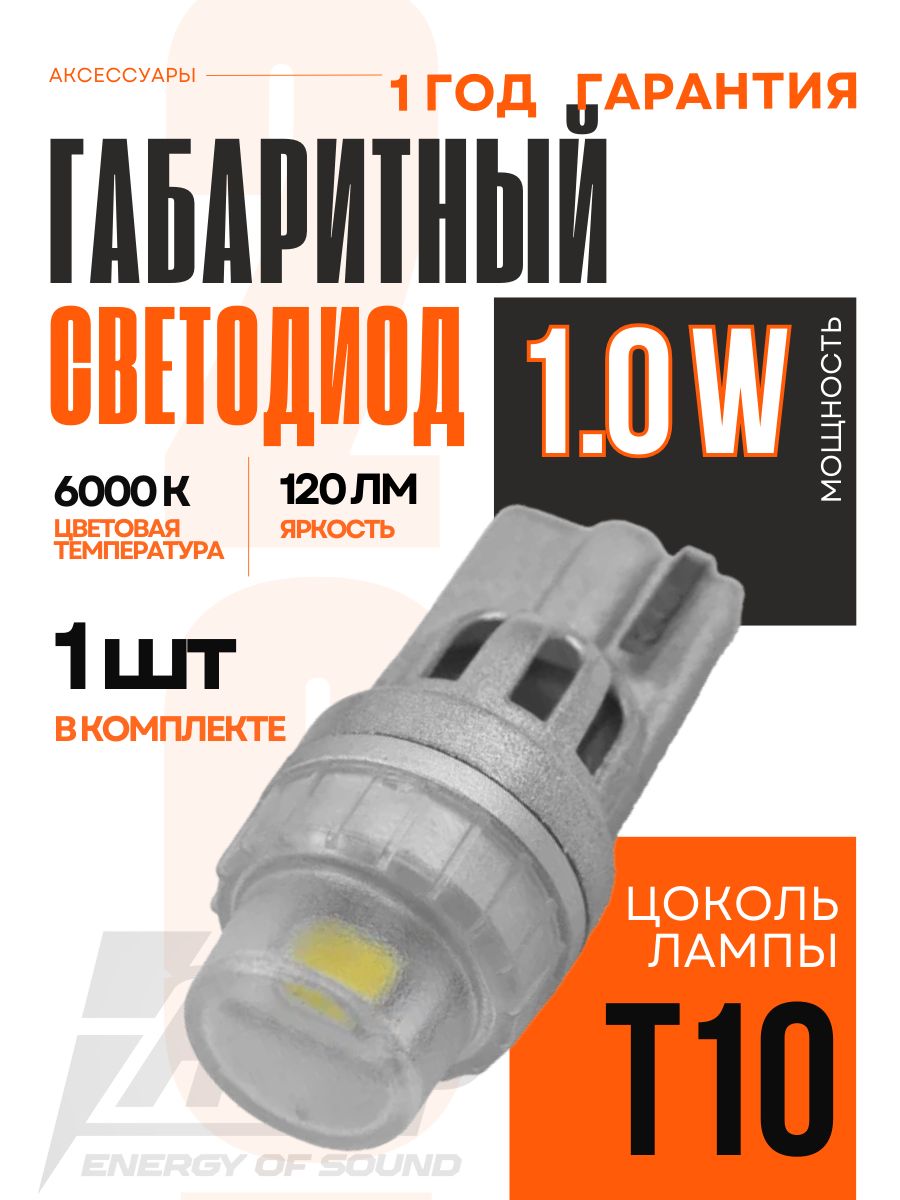 Светодиод габаритный AMP 360 StandartBright T10