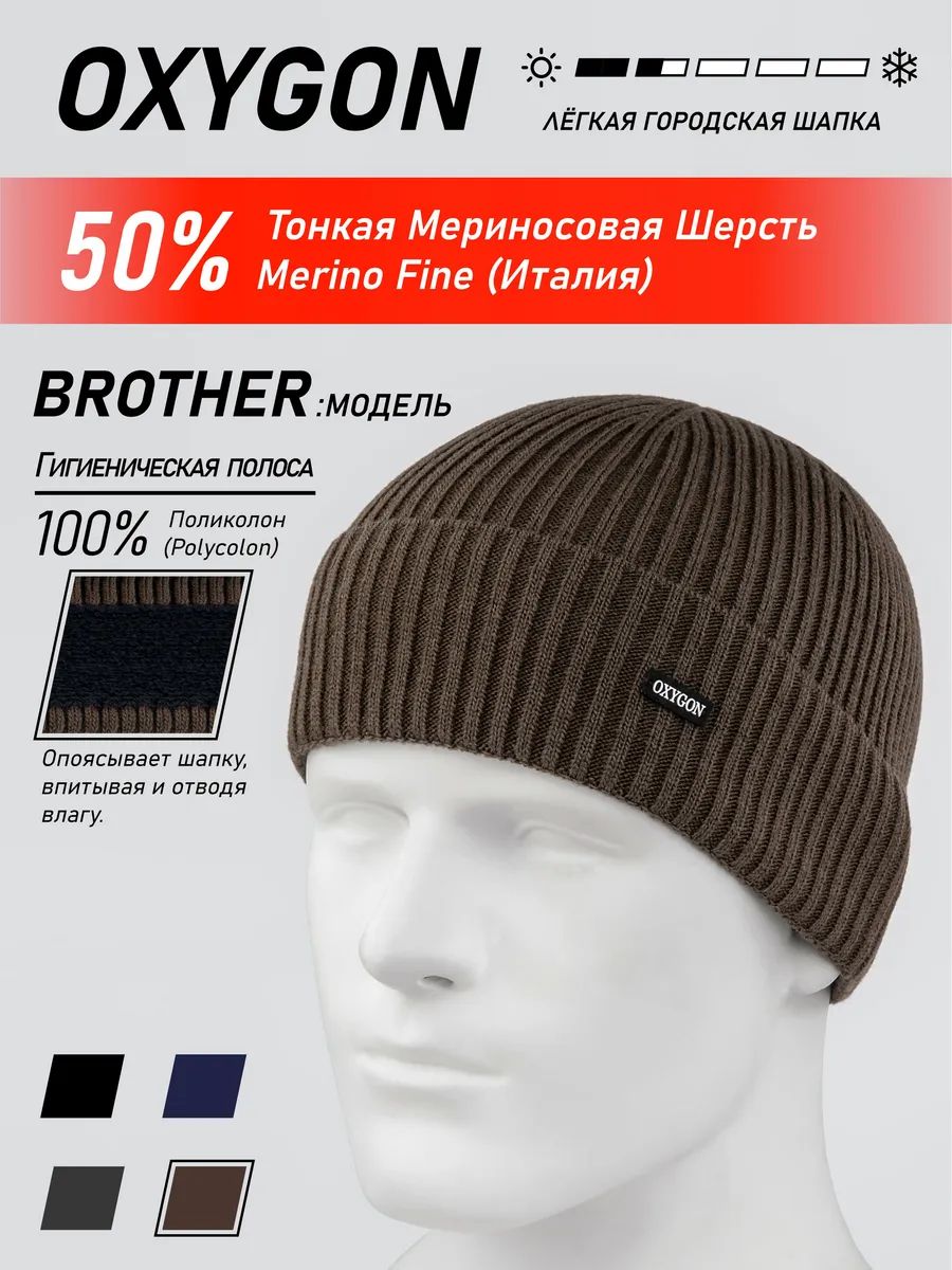 Шапка OXYGON Базовая коллекция для мужчин и женщин