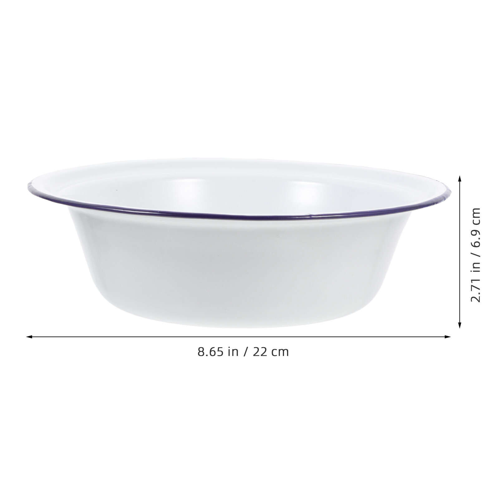 Большая Эмалированная Миска Для Супа И Хранения Продуктов 22X22X6.9 Cm