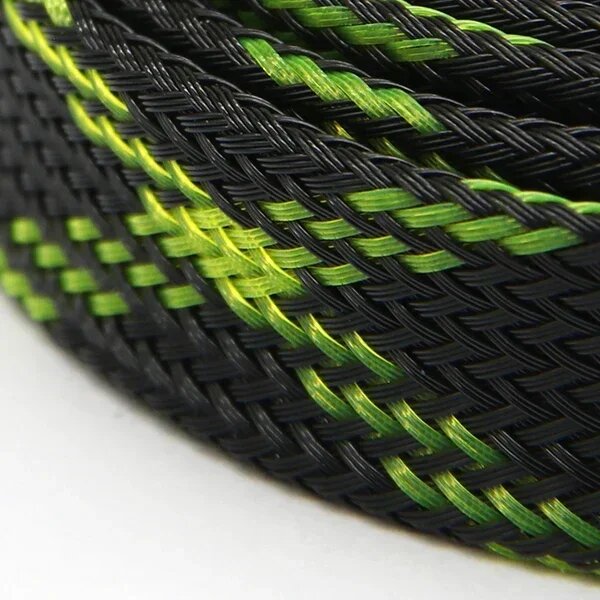 Кабельный рукав ПЭТ 2/10 м 2-40 мм Black UV Yellow, 10 meters, 16mm