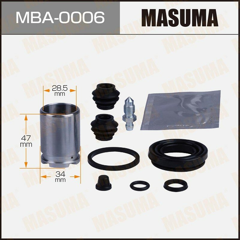 Ремкомплект тормозного суппорта с поршнем d-34 MASUMA MBA-0006
