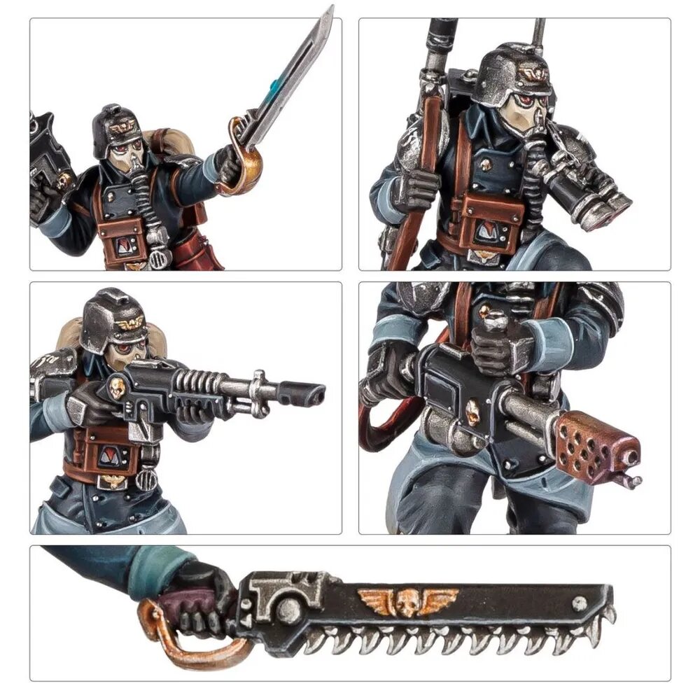 Warhammer 40,000 Astra Militarum Death Korps of Krieg - Фигурка для моделирования 10 Миниатюр — фото 1