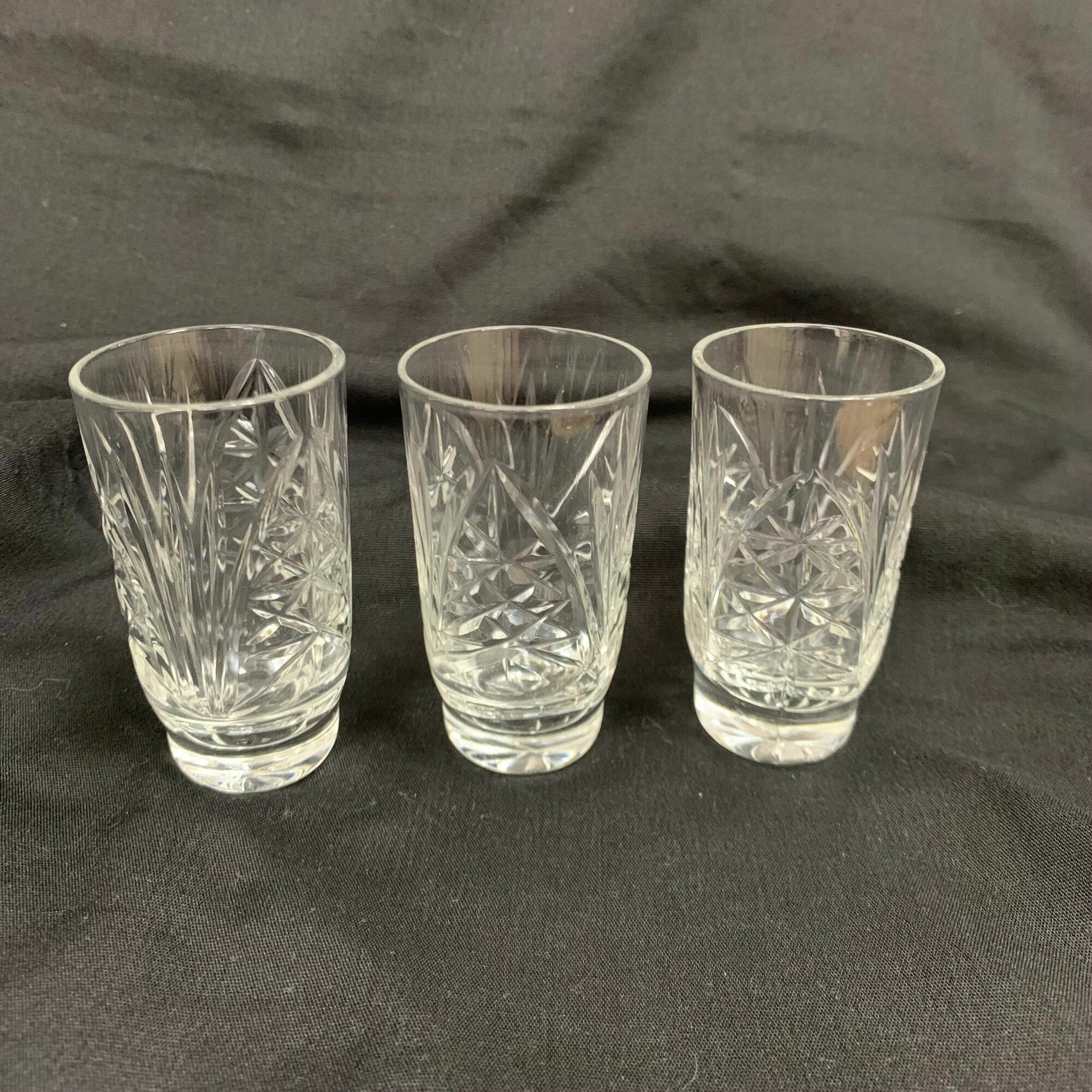 3 хрустальные стопки "Елочка"