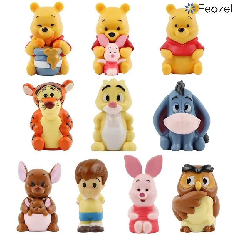 Набор фигурок Disney Винни Пух и друзья, ABS пластик, 10 шт, 5 см — фото 1