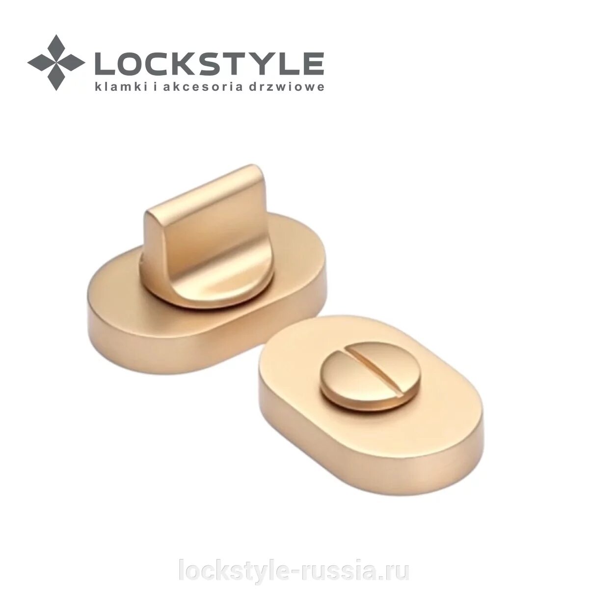 Фиксатор LOCKSTYLE WC MOV цвет BB (матовое золото), накладка с поворотной кнопкой, 020221100