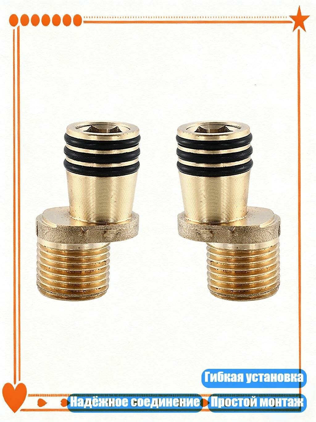 Двойные бронзовые кронштейны для полок в ванную, длина 46 мм