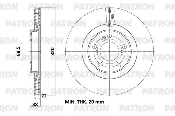 Диск тормозной пер. HAVAL Jolion (4wd/150 hp )21-