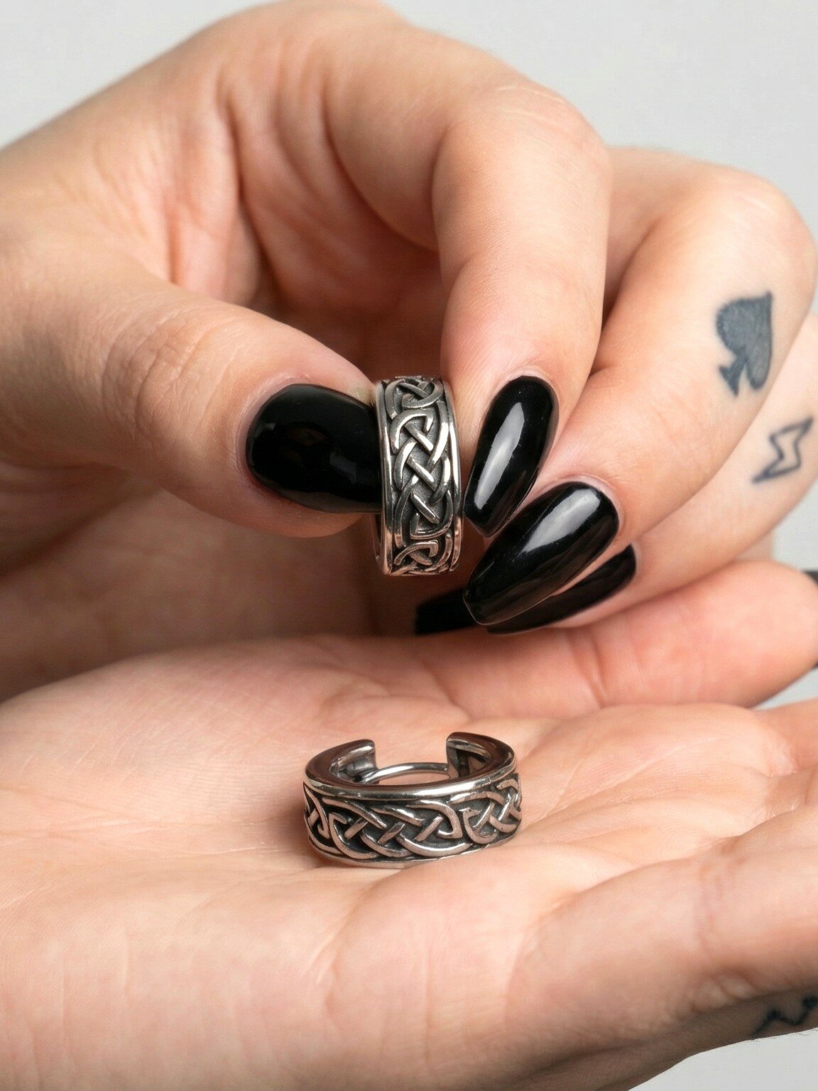 Серьги двусторонние, конго, славянский оберег