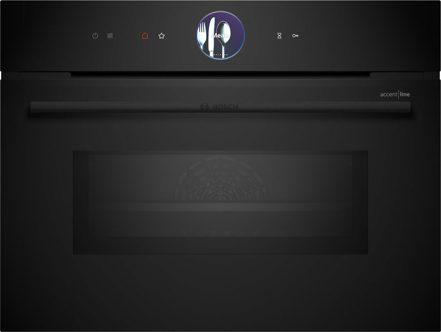 Духовой шкаф Bosch "CMG936AB1S", электрический, чёрный, гидролизная очистка, 45 л