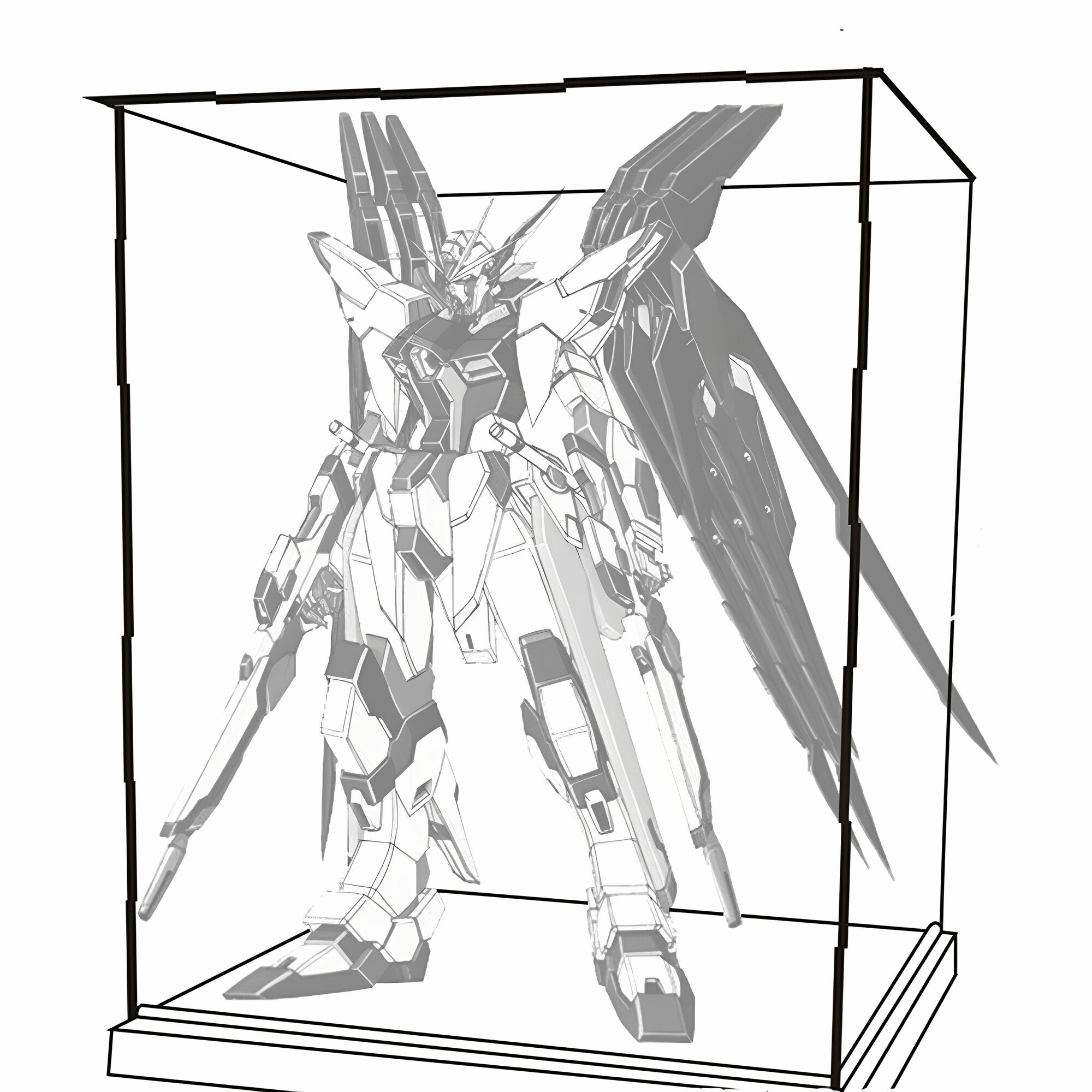 Акриловая прозрачная витрина для коллекционных коробок 30x30x40см