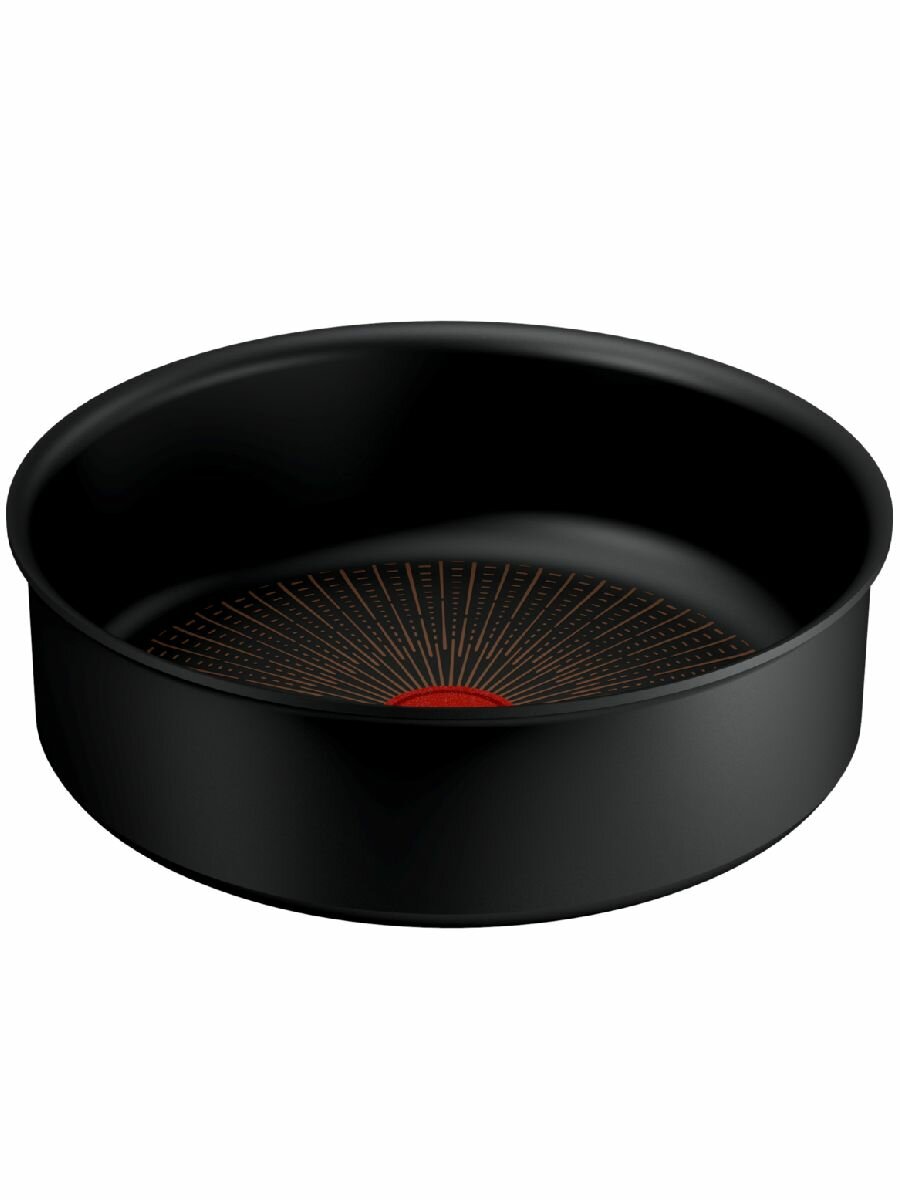 Сотейник Tefal Ingenio Excellence Fusion 24 см, компактное хранение, антипригарное покрытие, подходит для всех плит