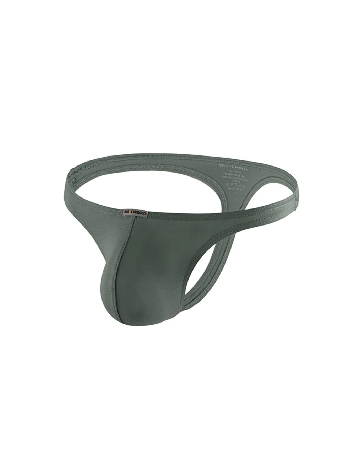 Brave Person Стринги мужские серые Gray green