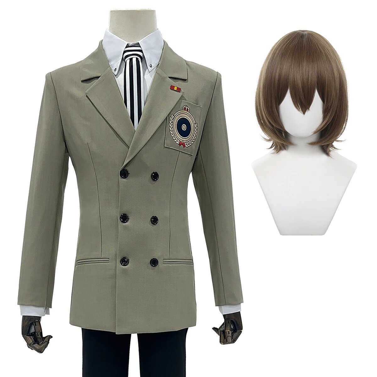 HOLOUN Косплей костюм Akechi Goro XL, Costume and wig