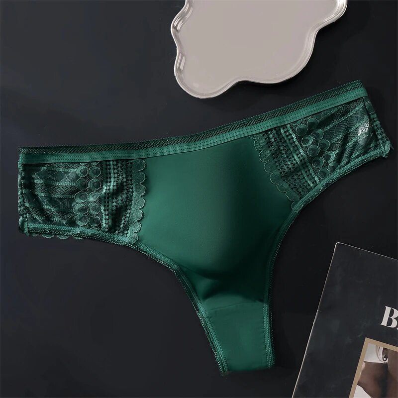 Мужские стринги из полиамида и спандекса Темно-зеленый, М, зеленый