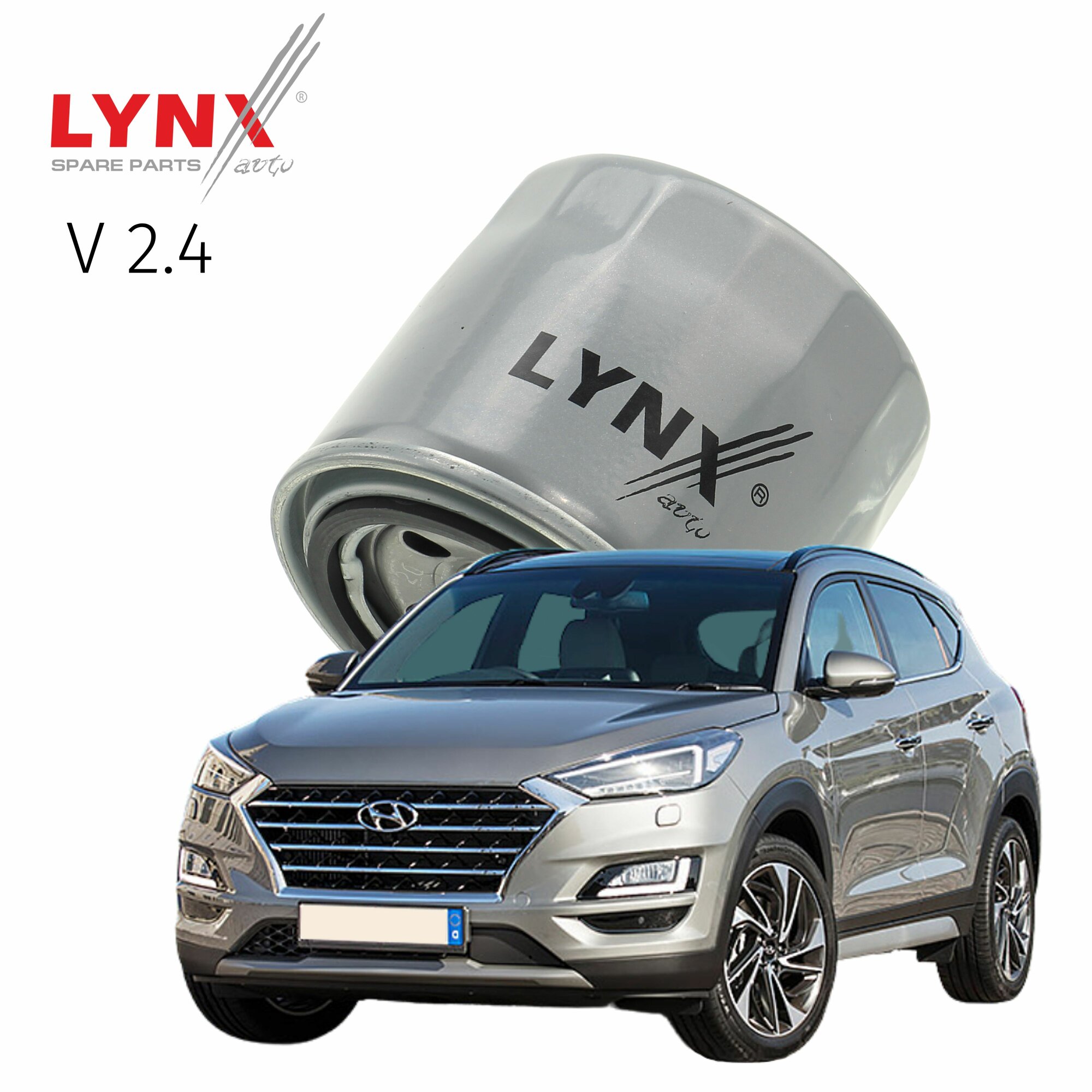 Фильтр масляный Hyundai Tucson (3) / Хендай Туссан 2018 2019 2020 2021 V2.4 G4KJ / 1шт LYNXauto