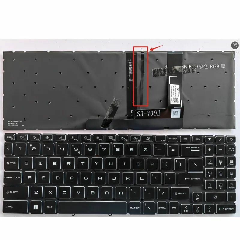 США для MSI Z16 GP76 GL66 GS77 Katana 66 76 GF66 11UD GF76 GP68 MS-1582 MS-17L1 MS-17H3 MS-1581 клавиатура ноутбука