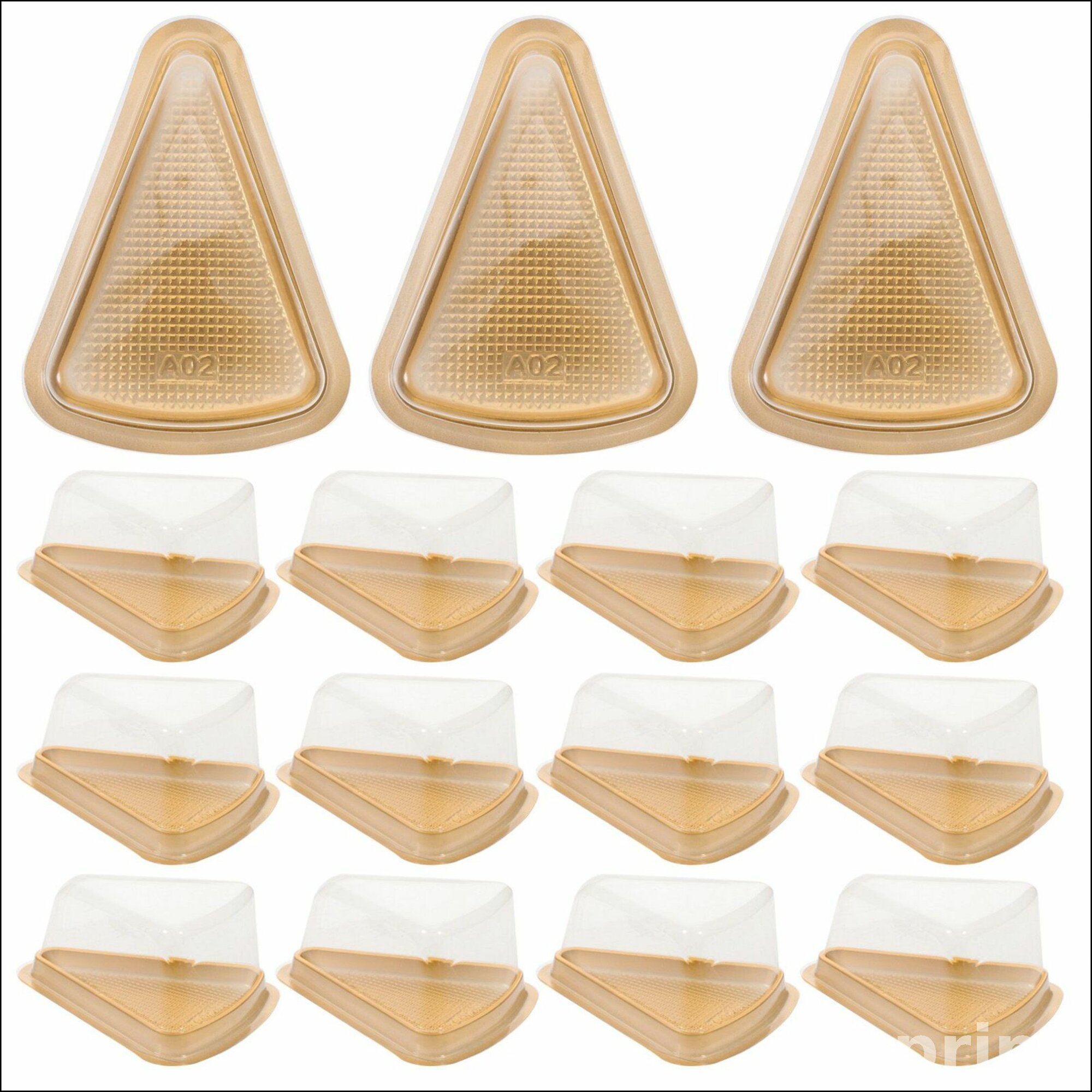 Эксклюзивные прозрачные контейнеры для десертов, 50 комплектов из ПЭТ и бумаги