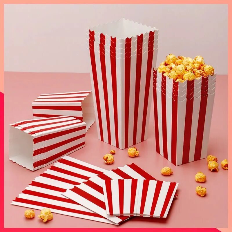 Стакан бокс для попкорна и снеков 12 шт